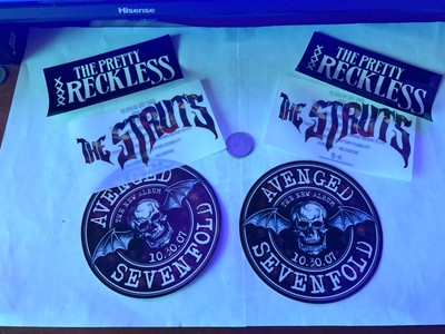 The Pretty Reckless/struts/sevenfold Stickers ( Lot of 6)+ Free, Flag ...