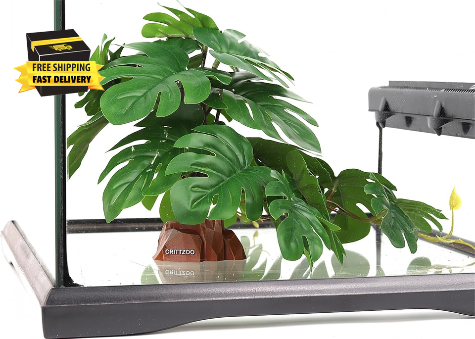 Reptile Fake Plants for Terrarium Decor, Snake Tank Accessories for ...