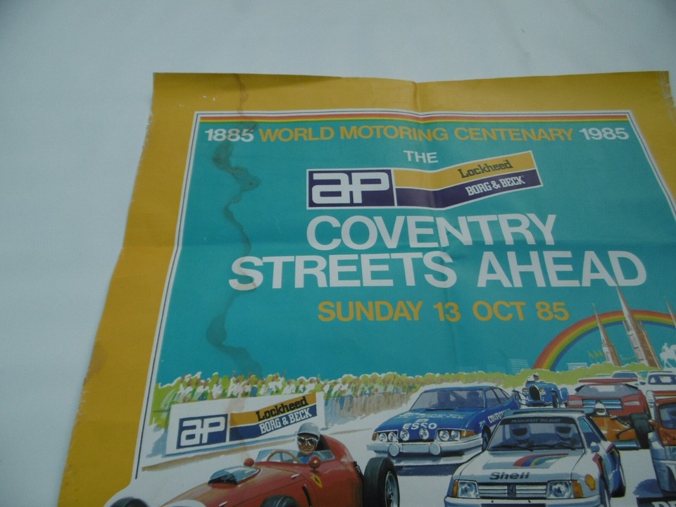 Classic Car Poster 1980's Coventry Streets Ahead Street Race Vintage ...