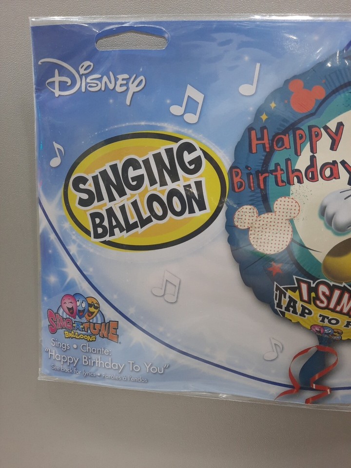 Disney balloon Singing Balloon'' Happy Birthday Too You Song 28 Inch | eBay