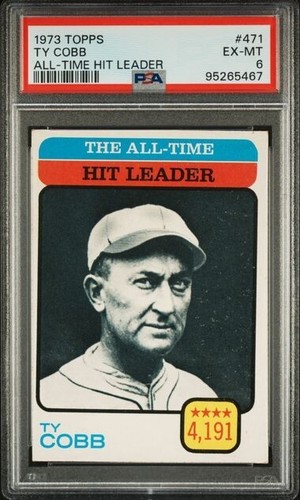 1973 Topps Ty Cobb All Time Hit Leader #471 Graded PSA 6 EX-MT | eBay