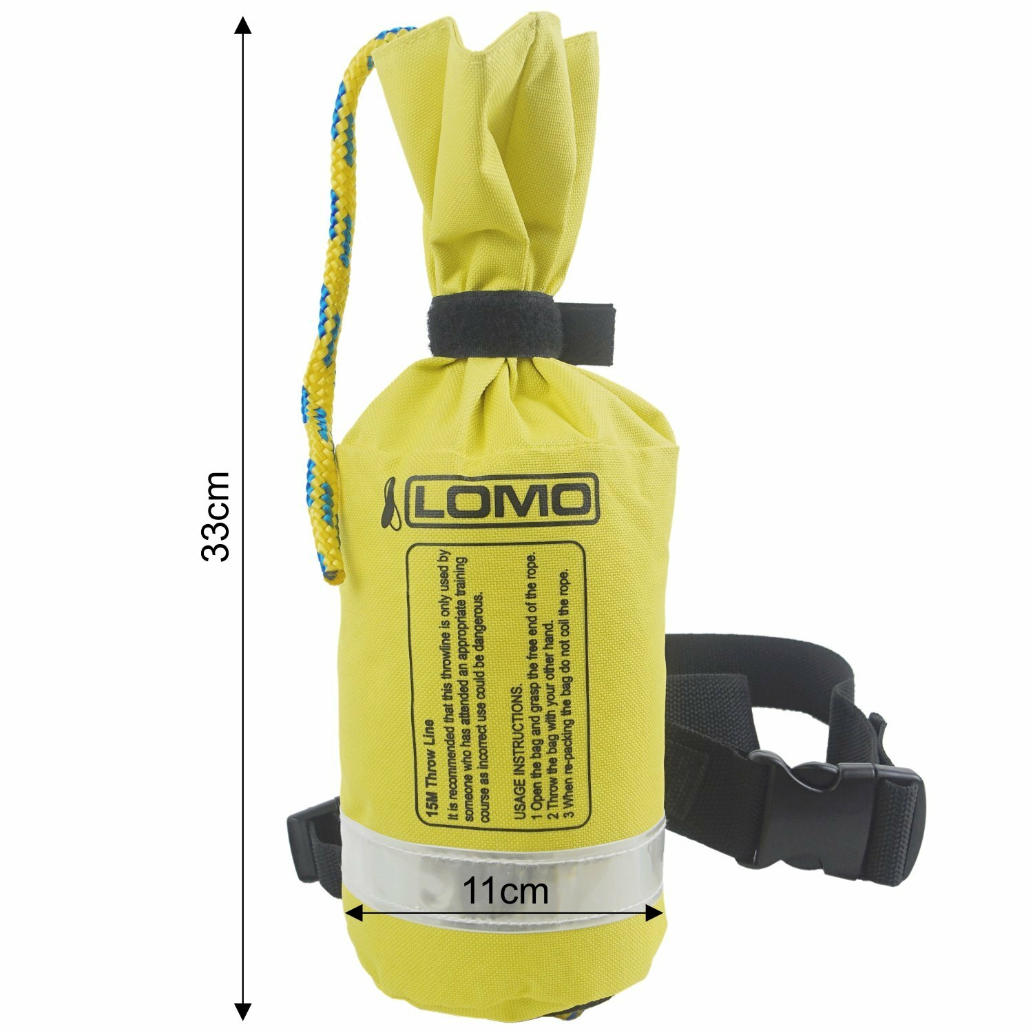 Lomo Kayak Throw Line 15M With Belt Yellow Water Safety 8mm Floating ...