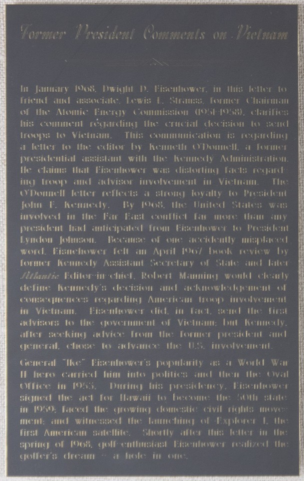 DWIGHT D. EISENHOWER - TYPED LETTER SIGNED 01/16/1968 | eBay