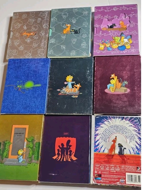 Lot of 9 The Simpsons Seasons TV Show Box Set DVD Animated 1 2 3 4 8 9 ...