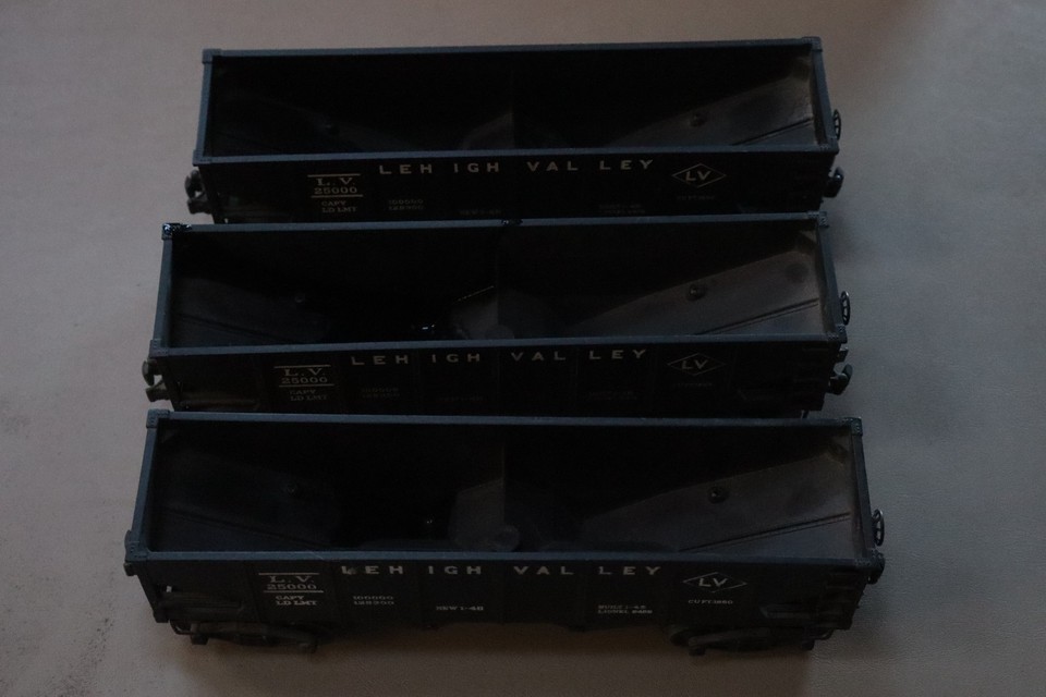 3 Lionel Lehigh Valley 25000 Coal Cars - Black - No Boxes - SEE PHOTOS ...