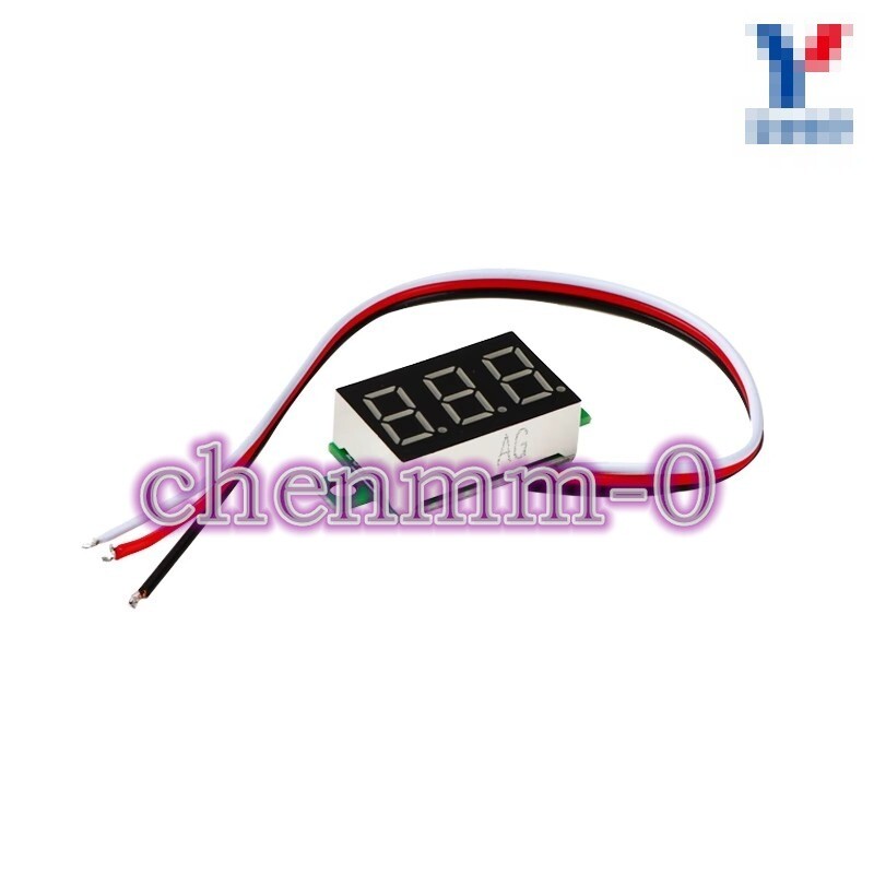 1PCS Three-wire voltmeter 0.36 inch DC 0V-30V DC voltmeter digital ...