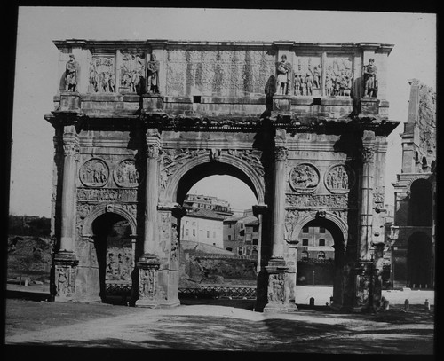Glass Magic lantern slide ARCH OF CONSTANTINE ROME C1900 ITALY ROMANS ...