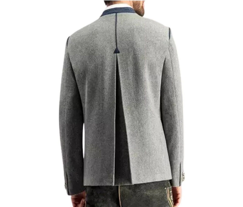 Gray German Bavarian Jacket Traditional Tyrol Loden Blazer Austrian ...