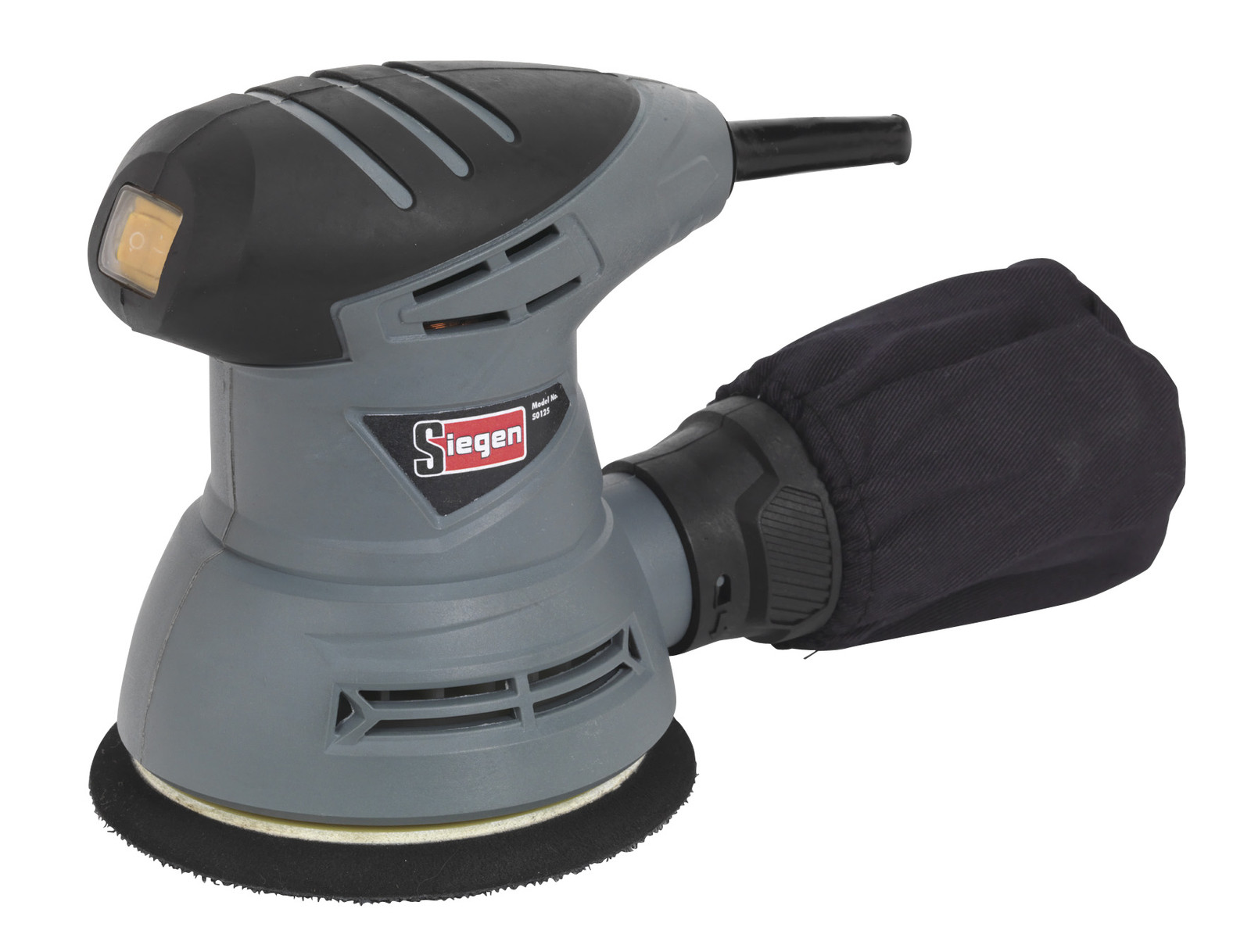 Sealey Siegen 125mm 5" Random Orbital Round Palm/Hand/Disc Sander 240v ...