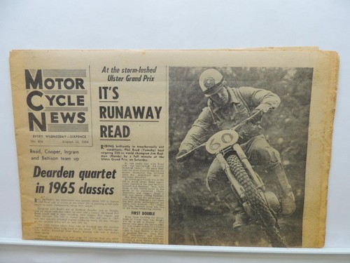 Aug 12 1964 Motorcycle News Newspaper Yamaha Phil Read Honda Norton ...