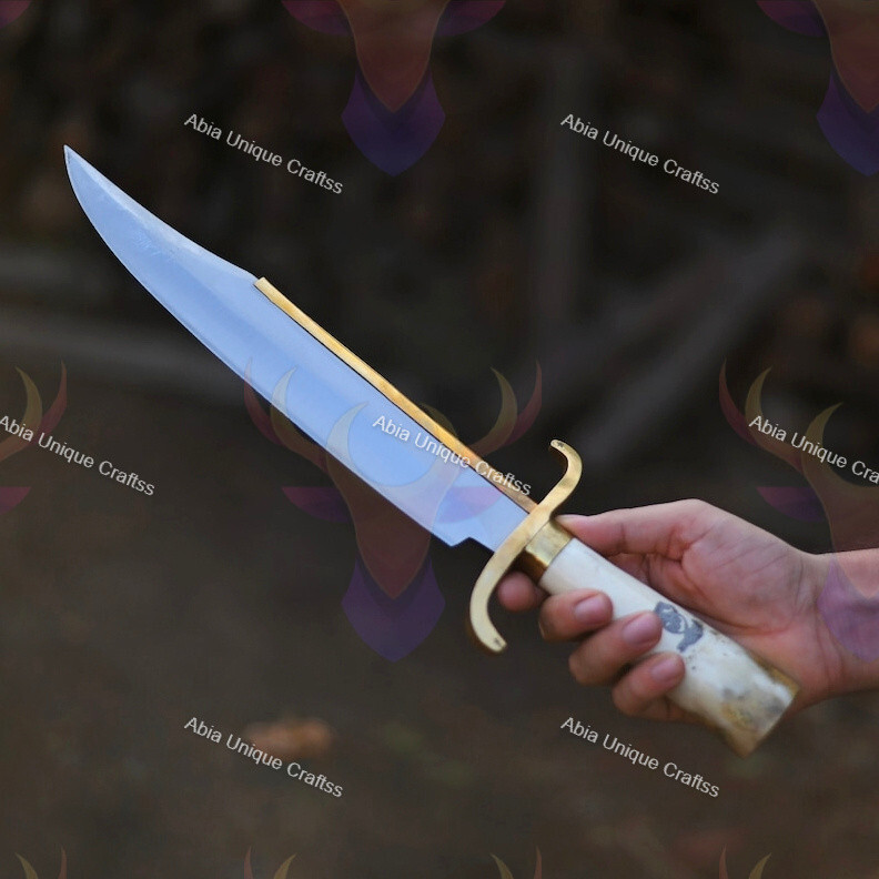 The Expendables Movie Replica Bowie Knife Handmade Carbon Steel Hunting ...