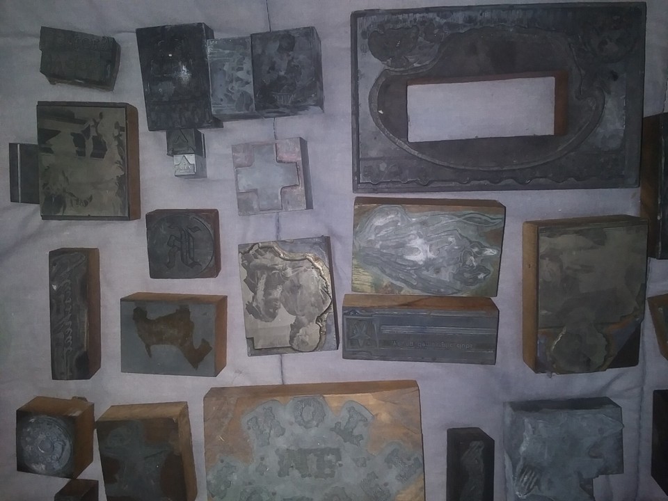 Rare Vintage Printing Block Ink Stamps early 1900s LOT mostly steel | eBay