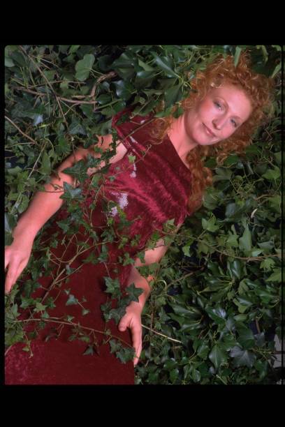 Ground Force presenter Charlie Dimmock posed in foliage 1998 TV Old ...