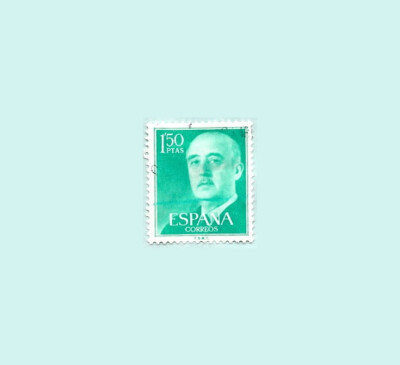 Spain 1955 1,50 Ptas General Franco Postal stamp | eBay