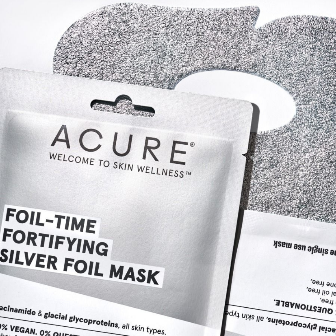 Acure Foil Time Fortifying Silver Foil Mask (1 Single Use Mask) | eBay