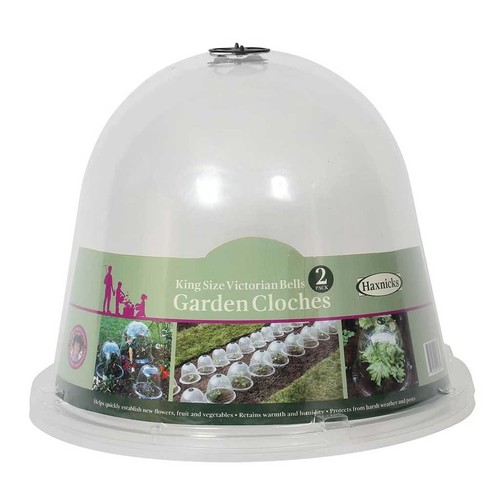 Haxnicks 2 x King size Victorian Bell Garden Cloche Plastic Plant ...
