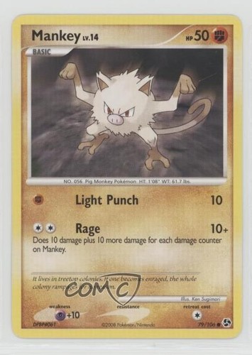 Mankey Pokémon Diamond & Pearl Great Encounters #79 2008 01dr | eBay