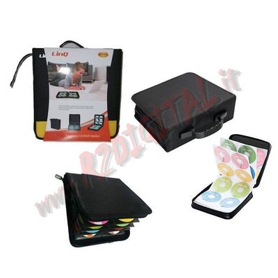BORSA 240 POSTI PORTA CD DVD BLURAY CUSTODIE ZIP con CERNIERA ...