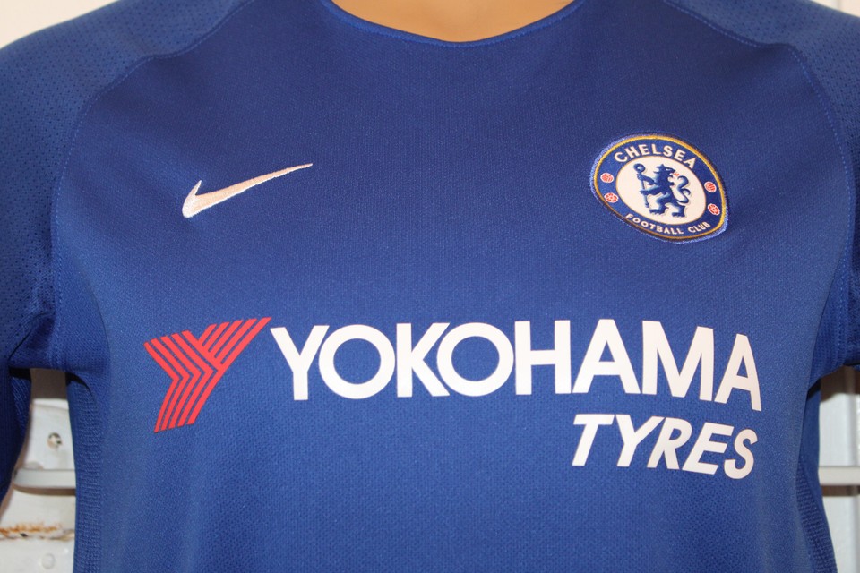 NIKE Football Chelsea FC 2017/18 Home Jersey Shirt YOUTH Large EUC ...
