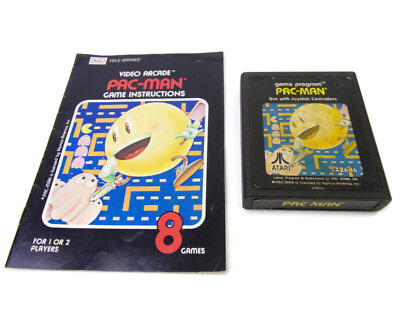 UNTESTED Pac-Man CX2646 Atari 2600 Game Cartridge w/ MANUAL AUTHENTIC ...