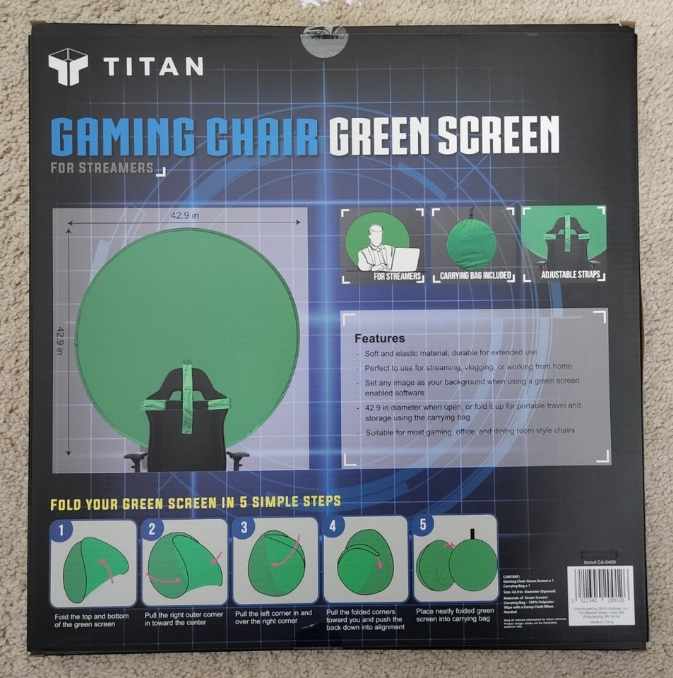 TITAN Gaming Chair Green Screen for Streaming | eBay