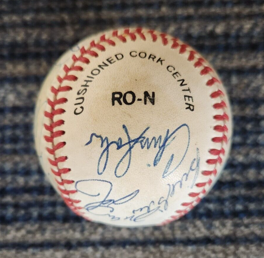 1989 PHILLIES Signed Baseball BILL GILES (owner) & Manager & GM ...