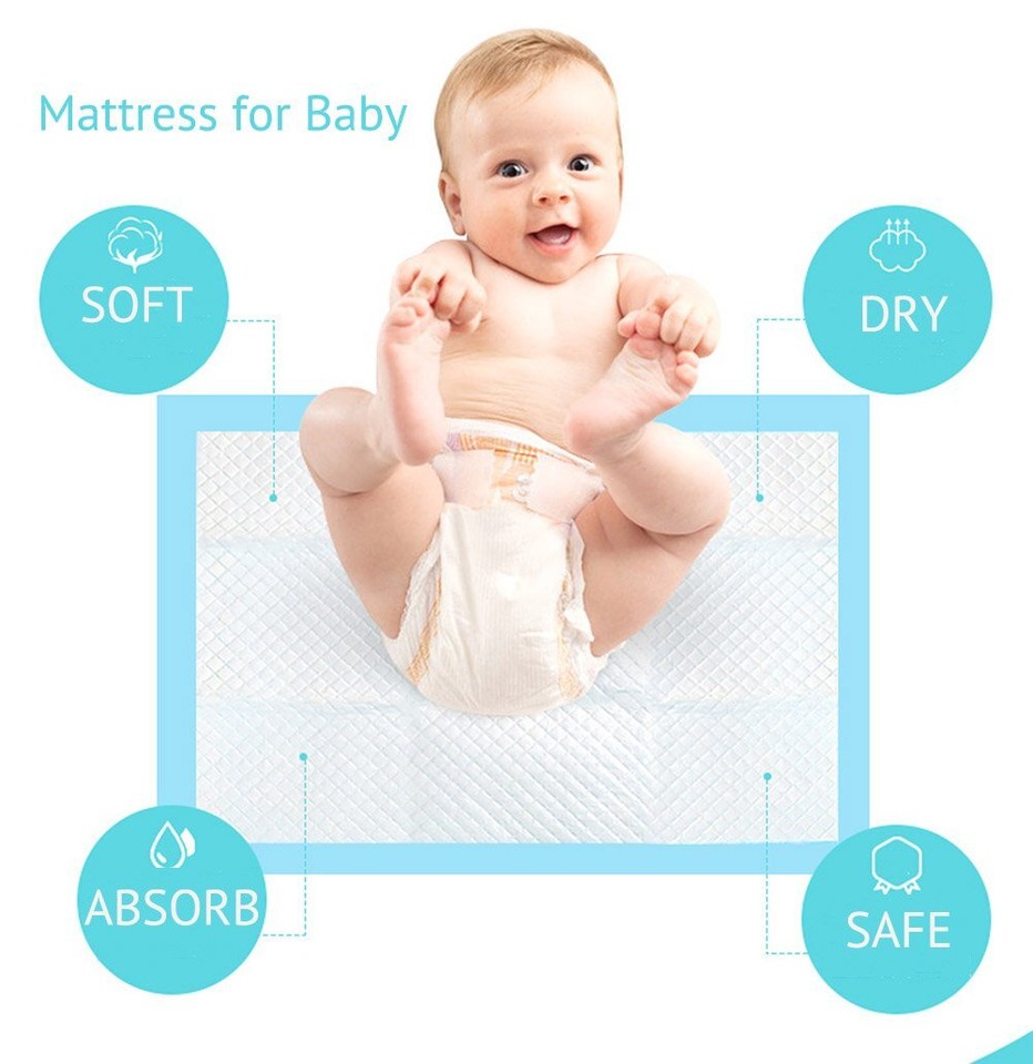 Baby Disposable Underpad 100 Count Incontinence Changing Pad Baby ...