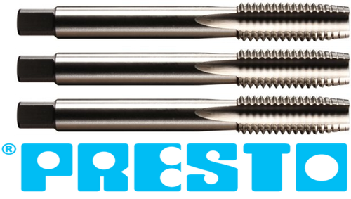 Presto 3 Piece BSF Tap Sets HSS Hand Tap Includes Taper, Second & Plug ...