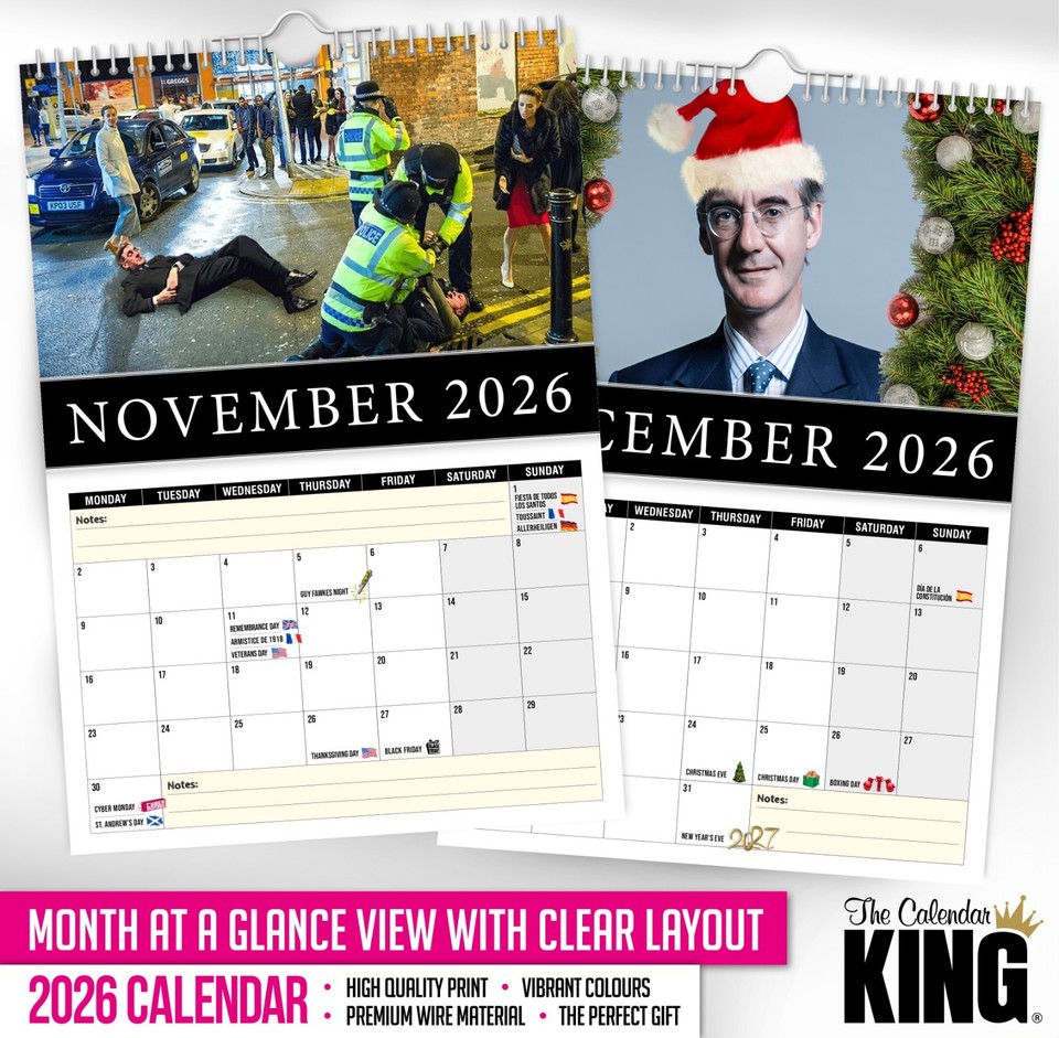 Jacob Rees-Mogg – 2026 Wall Calendar - Funny - Quirky - Christmas ...