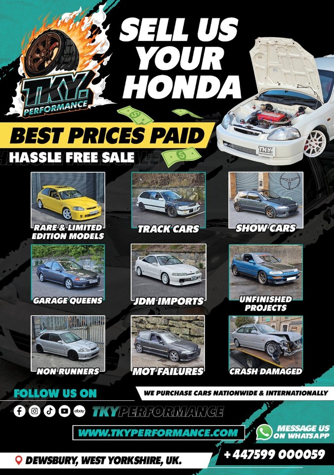 Honda Civic B18 Stroker Engine B16A B16B B18C B18C6 JDM EK9 DC2 Type R ...