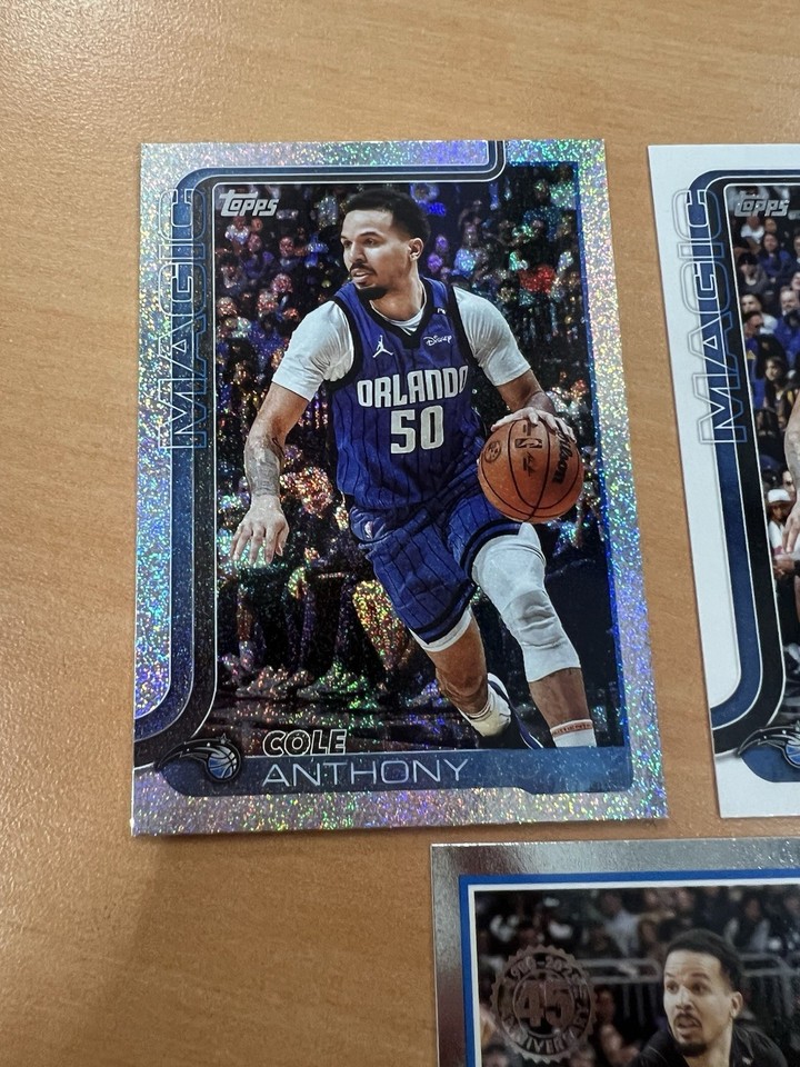 2025-26 Topps NBA Cole Anthony lot inserts 1980-81 + sandglitter +base ...