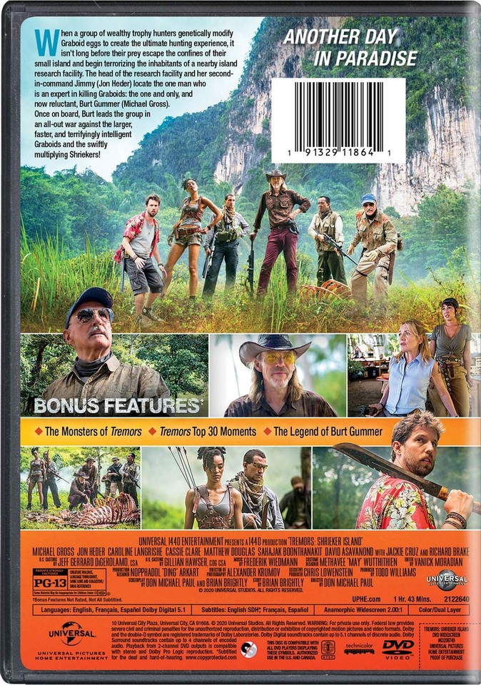 Tremors: Shrieker Island (DVD) Michael Gross Jon Heder Caroline ...