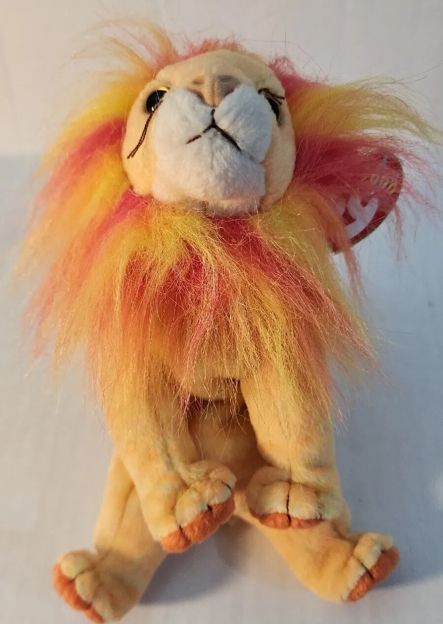 TY Beanie Baby Bushy The Lion 2000 - With Hologram Tush Tag - Plush Toy ...