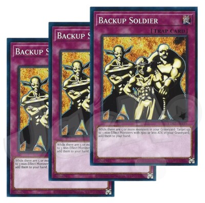 Yugioh - Backup Soldier x 3 - LDK2 - NM - Plus Free Holographic Card | eBay