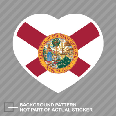 Florida Heart Sticker Decal Vinyl FL love hearts pride native | eBay