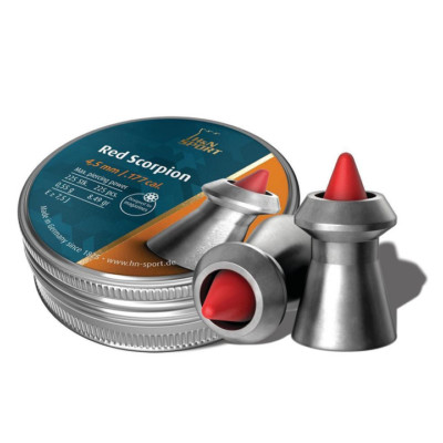 H&N Red Scorpion 225 Count POLYMAG 4.5mm .177 Caliber Pellets MADE IN ...