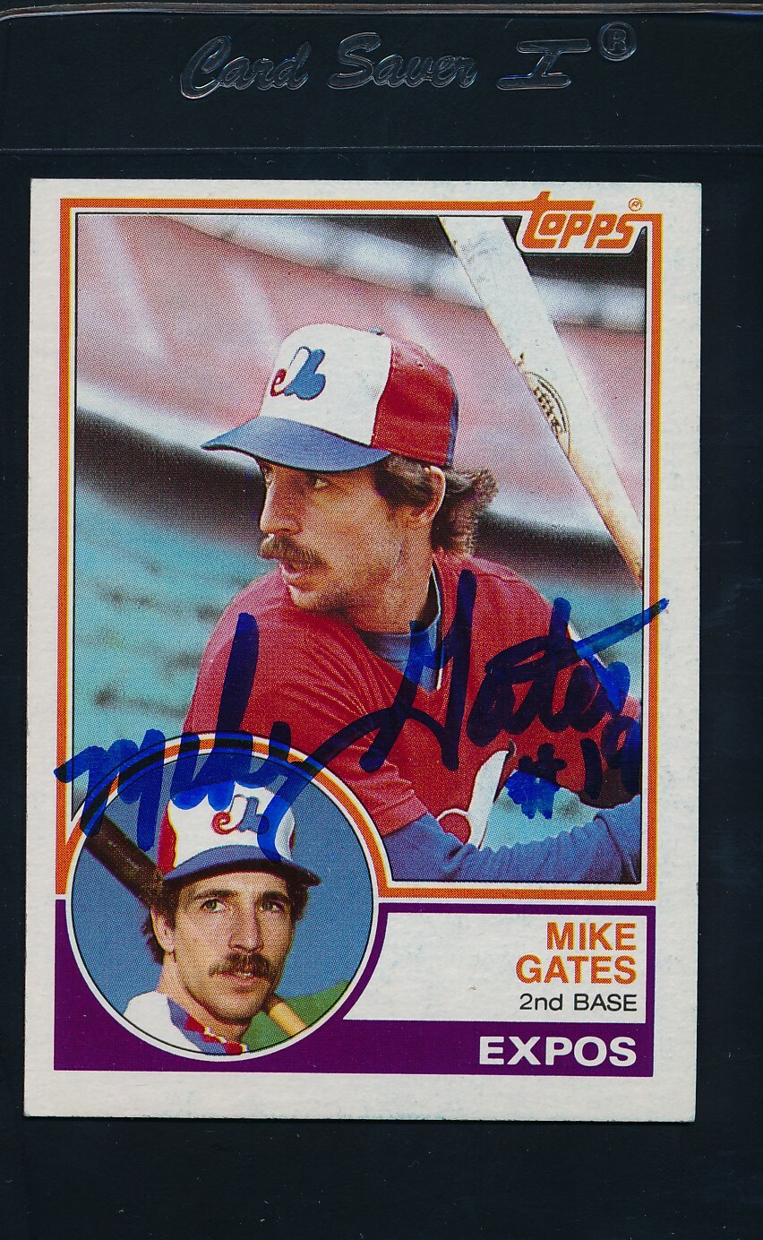 1983 Topps #657 Mike Gates Expos Signed Auto *13718 | eBay