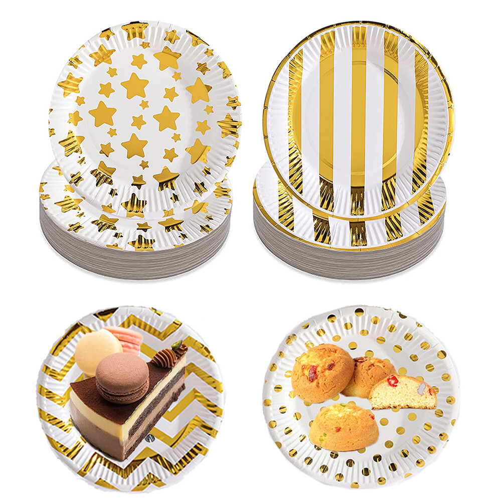 Disposable 7" Paper Plates for Parties BBQ Outdoor Catering Event Pack ...