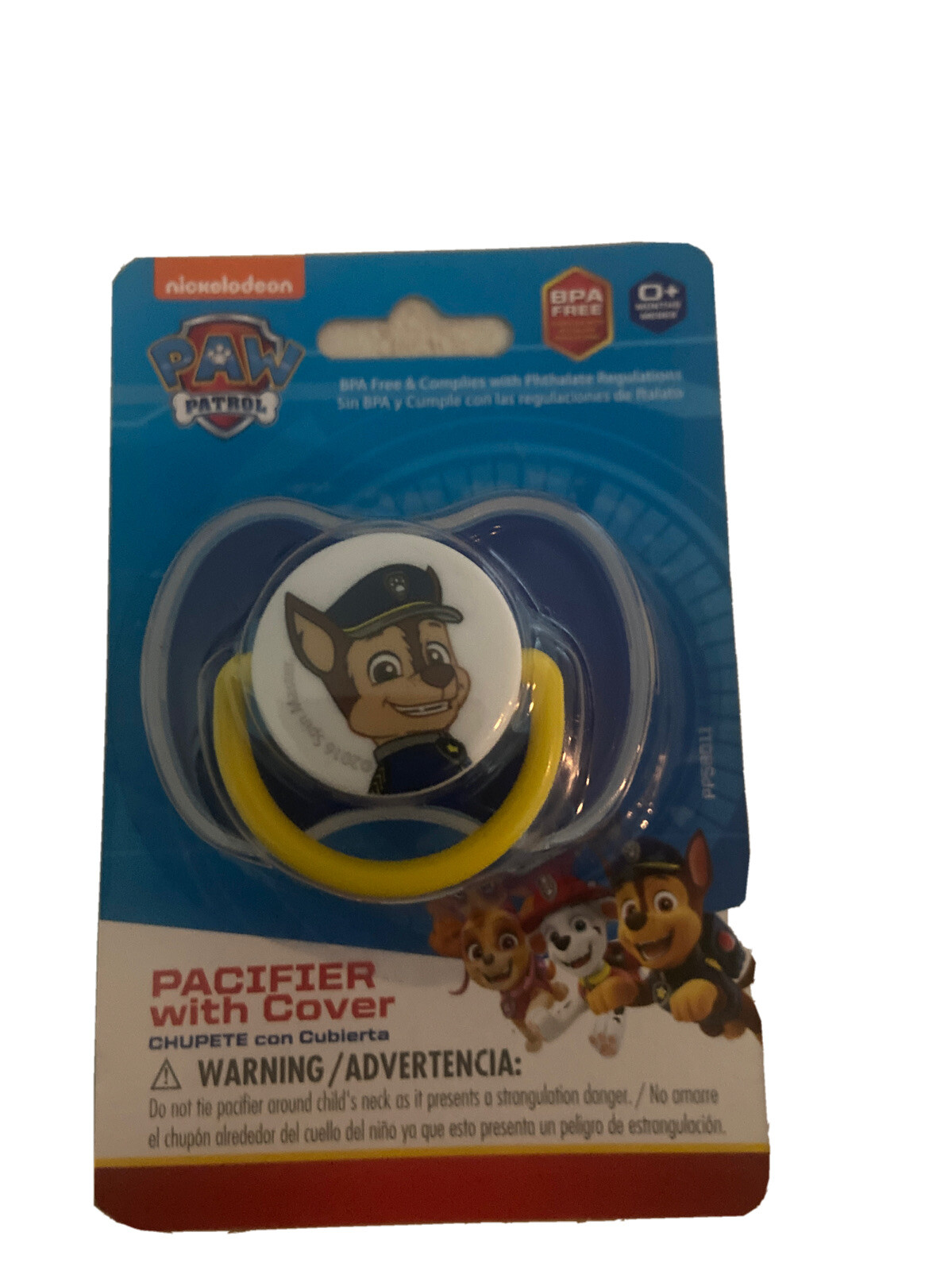 Paw Patrol Chase Police Officer Dog Pacifier Binky with Cover | eBay