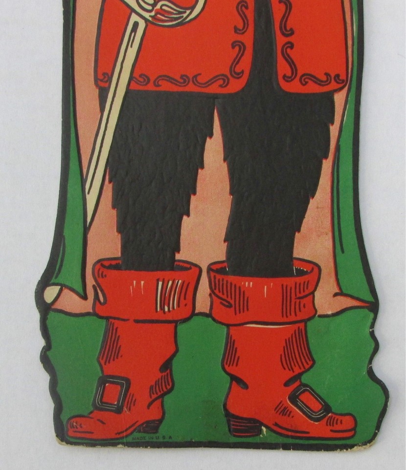 Vintage Halloween Embossed Diecut Beistle Pirate Cat orange Green USA ...