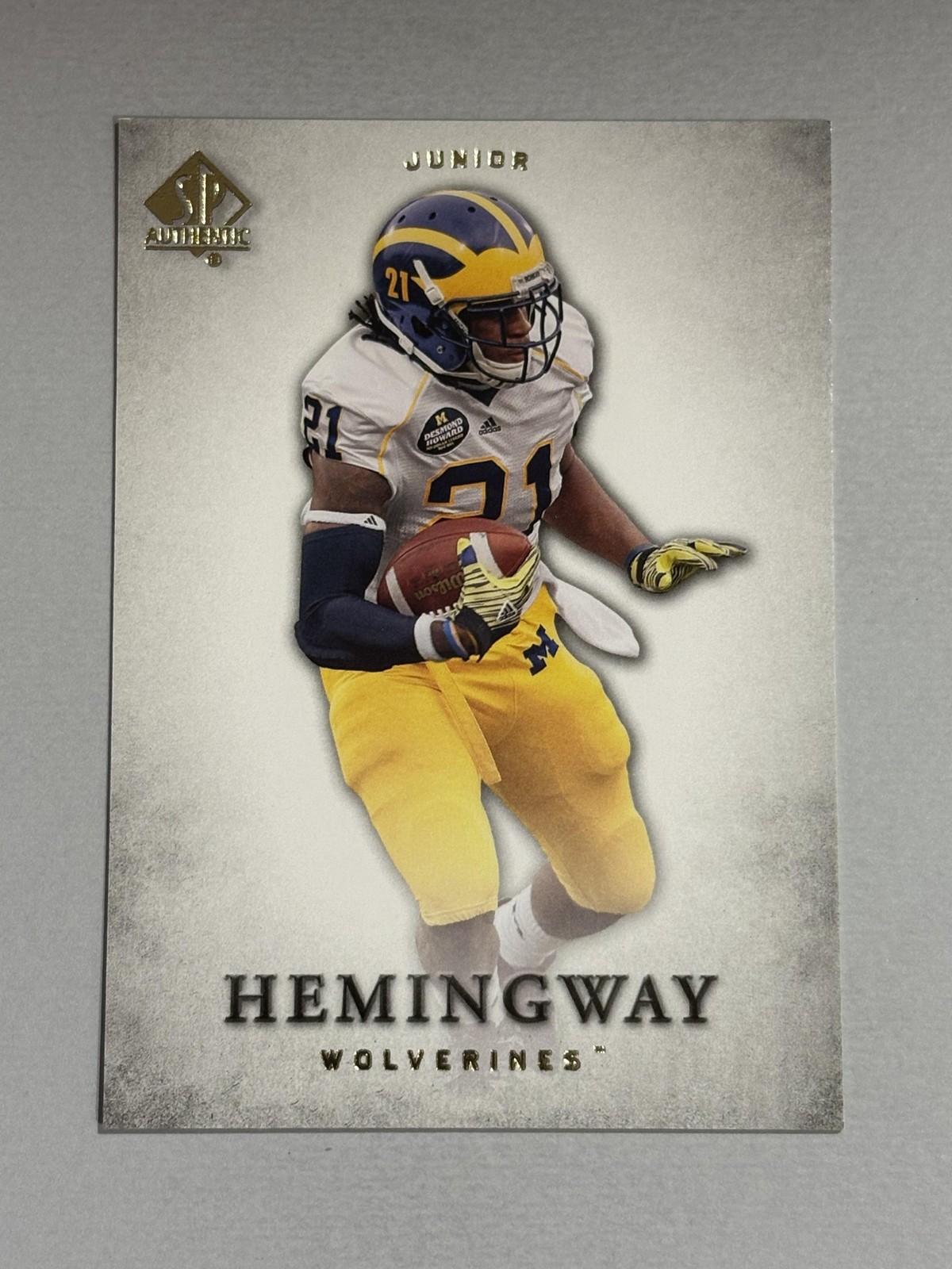 Junior Hemingway 2012 SP Authentic Michigan Wolverines #53 P169 | eBay