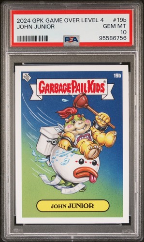 2024 Garbage Pail Kids Game Over Level 4 JOHN JUNIOR 19b PSA 10 Mario ...