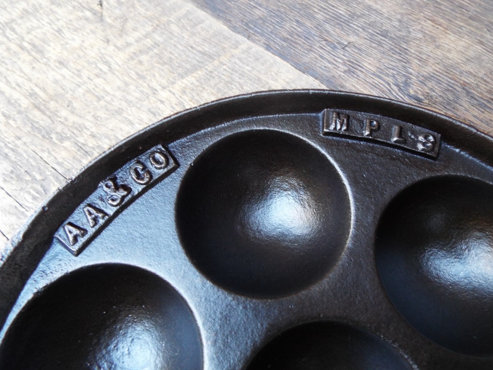 Alfred Andersen / AA & Co. Cast Iron 7 Cup Aebleskiver / Munk Pan ...