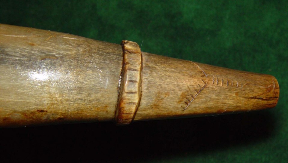 Antique Native American Plains Indian Engraved Large Powder Horn 1800s ...