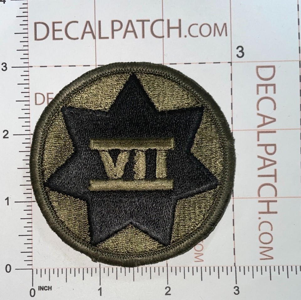 US Army OD 7th Corps Patch Iron-On/Sew-On Used A982 | eBay