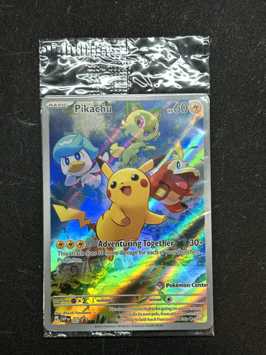 Pokemon TCG Pikachu 027 Sealed Pokemon Center Exclusive Stamped Promo ...