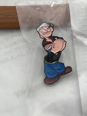 Popeye Cartoon Character Standing Metal Enamel Pin New | eBay