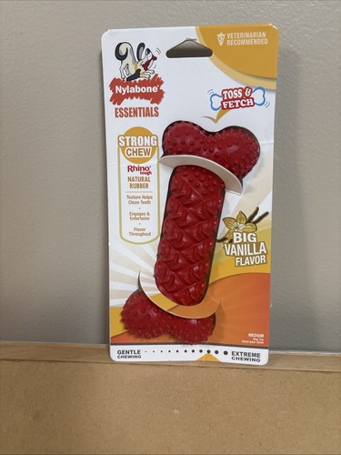 Nylabone Fun N Fit Rubber Braided Bone Medium Null | eBay