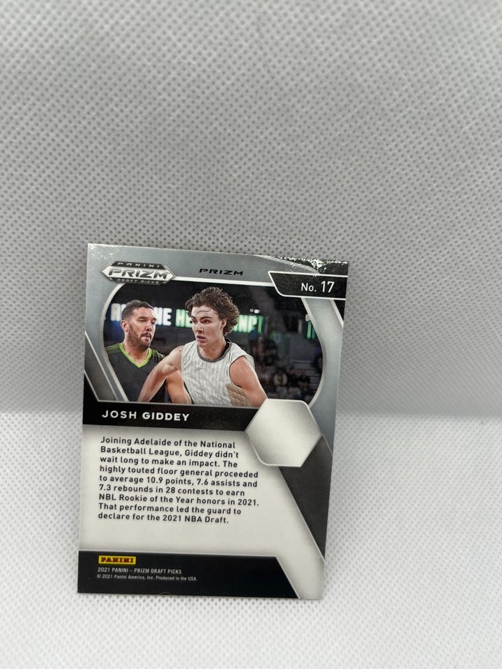 2021-22 Panini Prizm Draft Picks Orange Ice Prizm #17 Josh Giddey ...