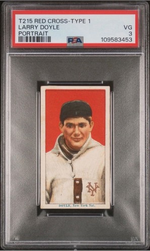 1912 T215 Red Cross Tobacco Larry Doyle Type 2 Baseball Card Rare PSA 3 ...
